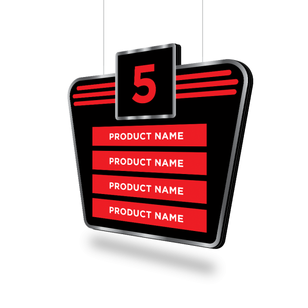 Modern Classic 4 Row Aisle Sign Chic