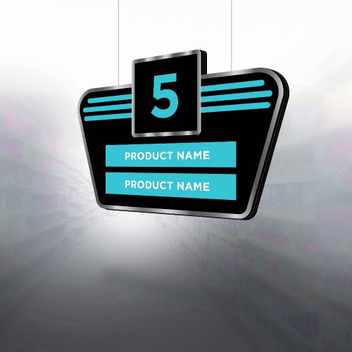 Modern Classic 2 Row Aisle Sign Timeless