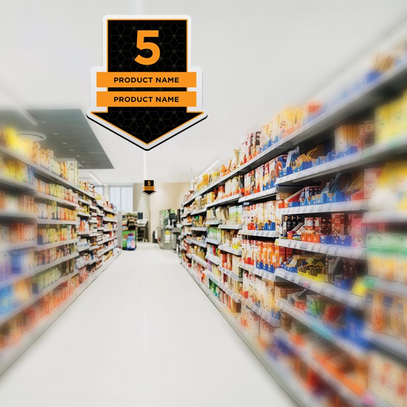 Bold Navigator 2 Row Aisle Sign Clear and Impactful Signage for Aisles