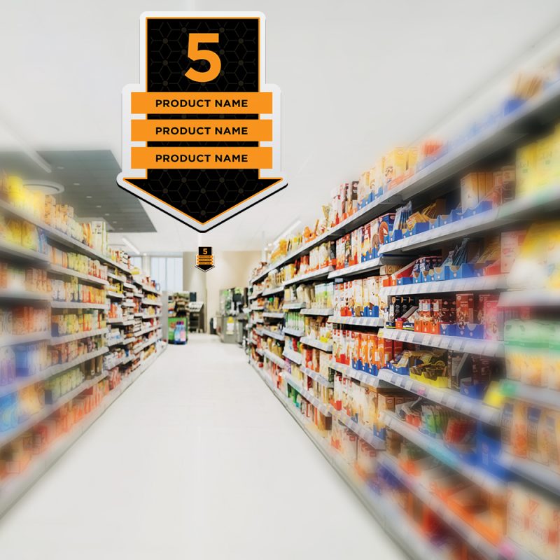 Bold Navigator 3 Row Aisle Sign Efficient and Clear Signage for Aisles