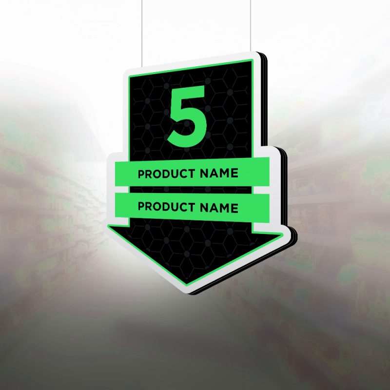 Bold Navigator 2 Row Aisle Sign Clear and Impactful Signage for Aisles