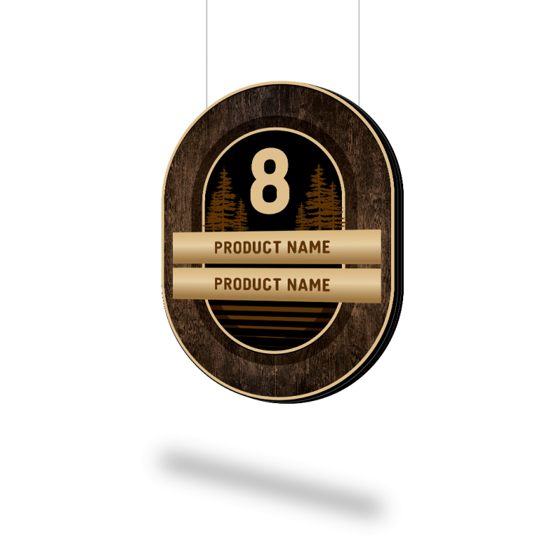 Natural Portal 2 Row Aisle Sign Fresh