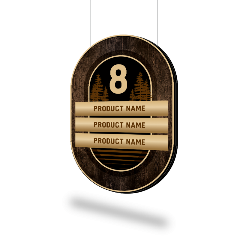 Modern Classic 4 Row Aisle Sign - The Aisle Sign Dude