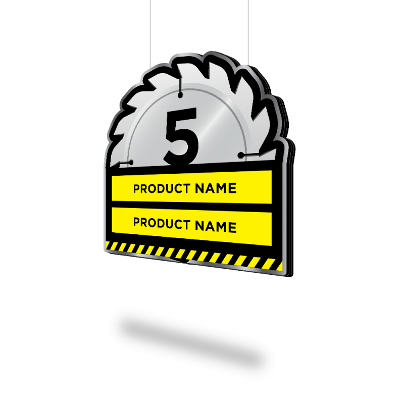 Steel Stride 2 Row Aisle Sign - Rugged Retail Markers