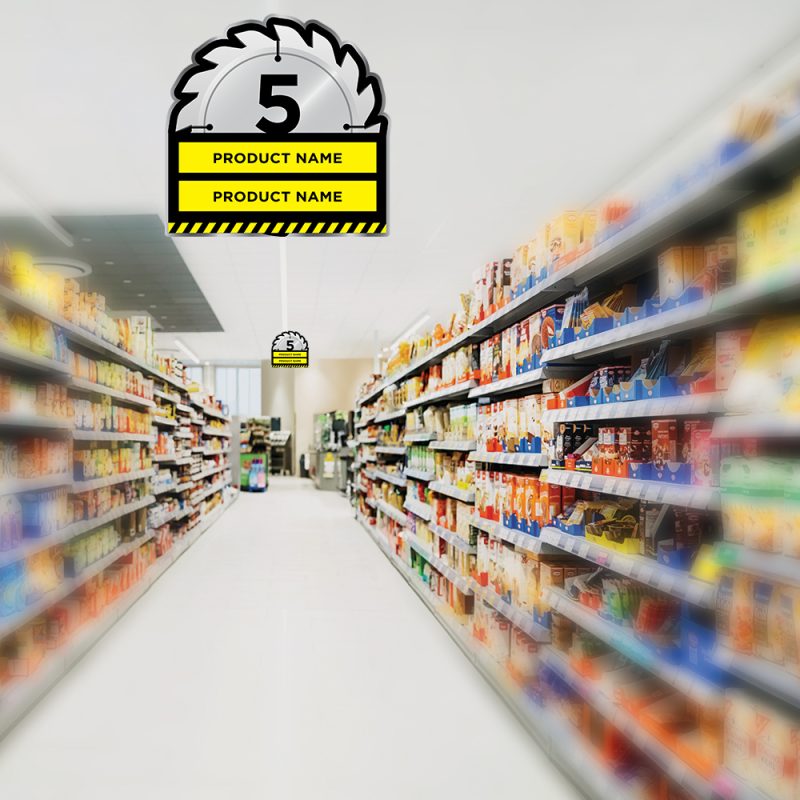 Steel Stride 2 Row Aisle Sign - Rugged Retail Markers