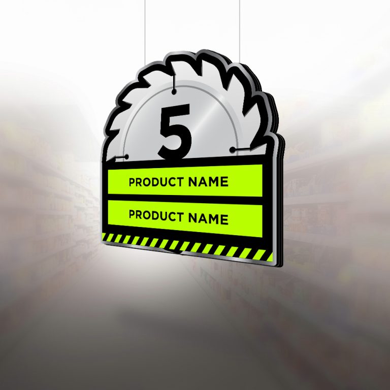 Steel Stride 2 Row Aisle Sign - Rugged Retail Markers