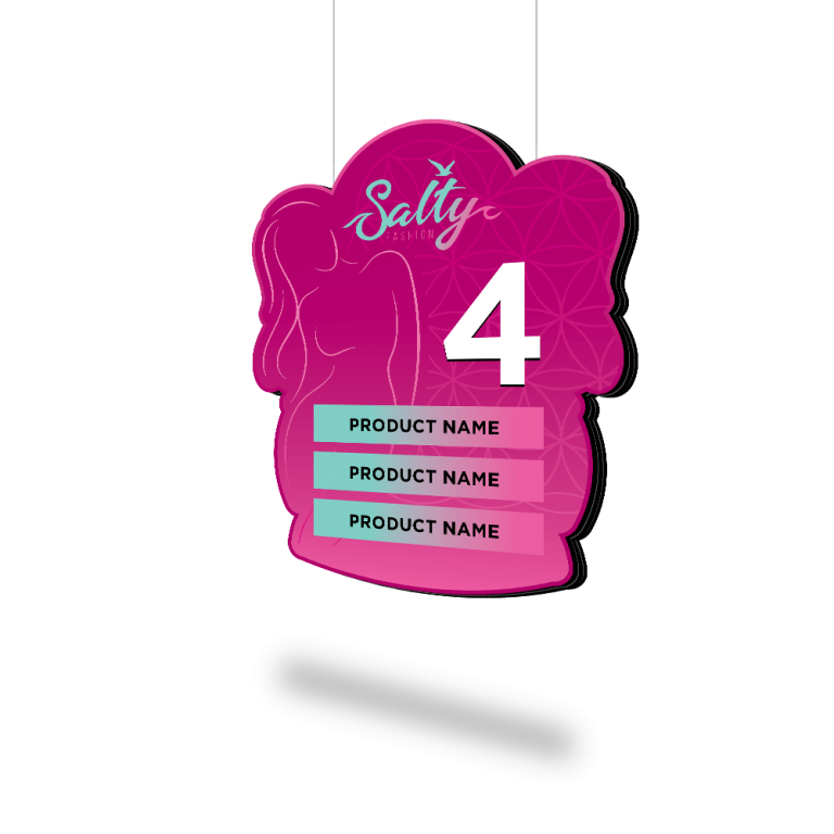 Elegant Aura 3 Row Aisle Marker - The Aisle Sign Dude