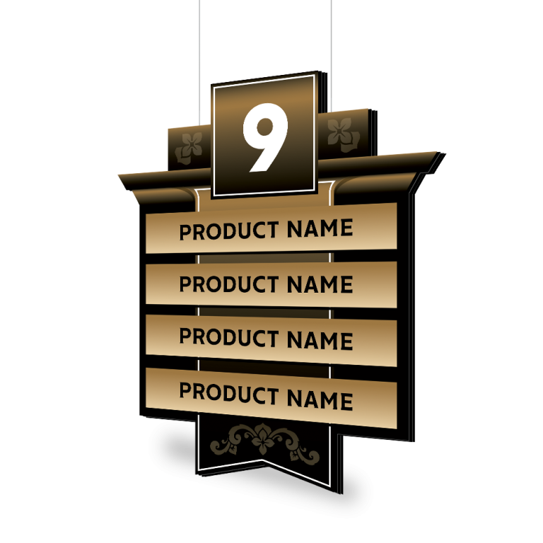 Artisan Craftsman 4 Row Aisle Marker Versatile and Elegant Aisle Signage