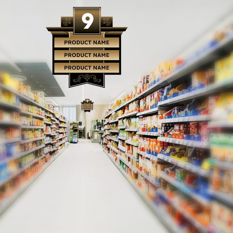 Artisan Craftsman 3 Row Aisle Marker Durable and Stylish Signage for Aisles
