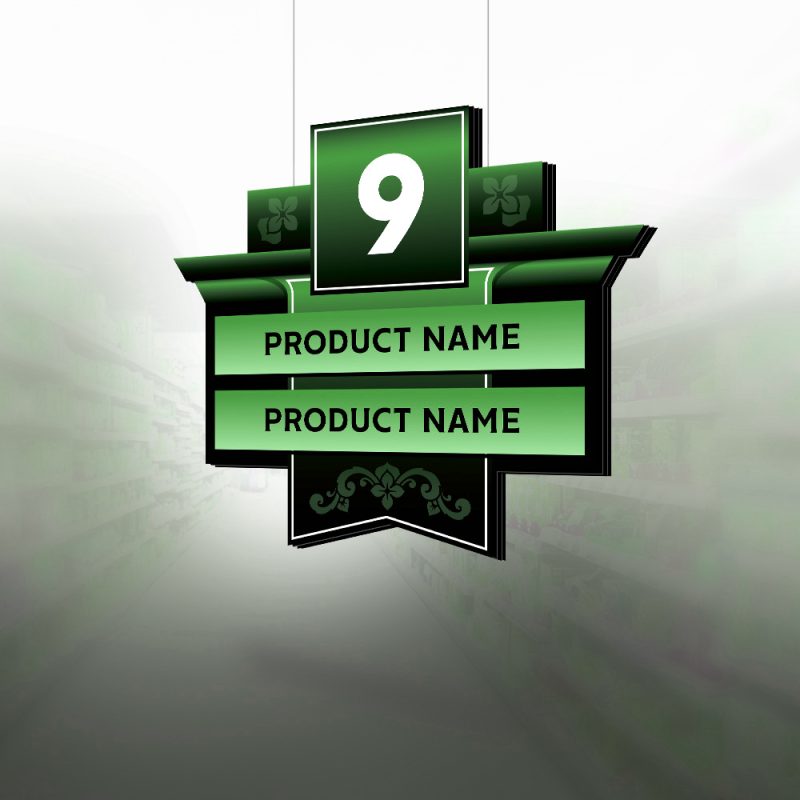 Artisan Craftsman 2 Row Aisle Marker Stylish and Functional Aisle Signage