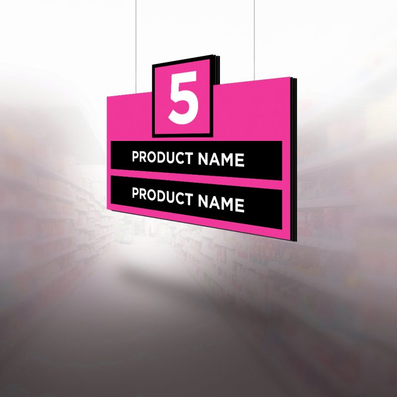 Big Block 2 Row Aisle Marker Bold and Clear Signage for Your Aisles