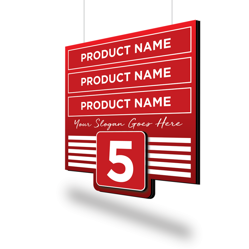 Striped Elegance 3 Row Aisle Marker for Modern Store Styling