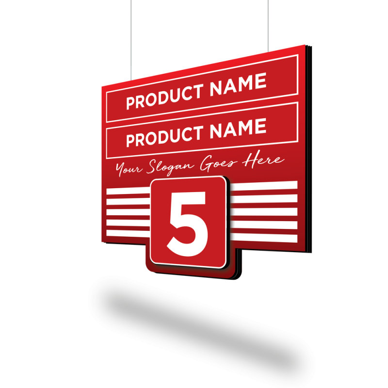 Striped Elegance 2 Row Aisle Marker with Clean Design