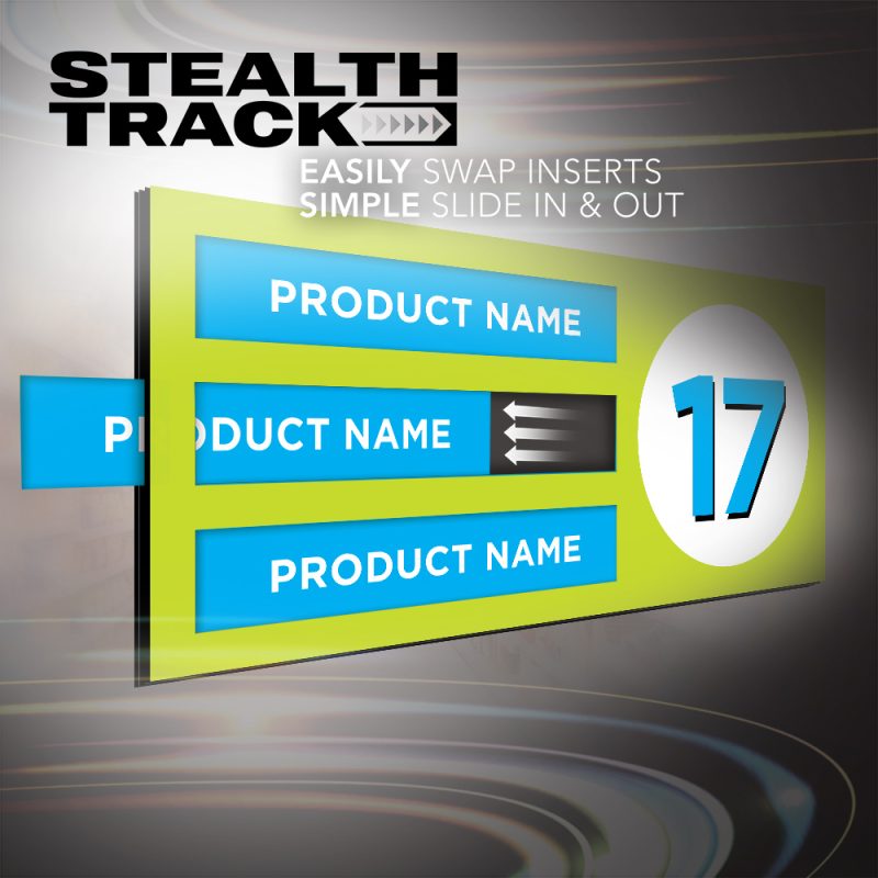 Low Profile 3 Row Aisle Sign Sleek