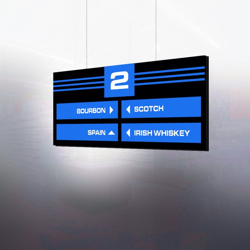 Strong Form 2 Row Aisle Marker for Rugged Signage Solutions