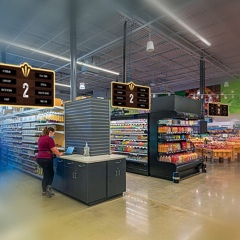 Blissful Grain 4 Row Aisle Marker Clear and Elegant Signage for Aisles