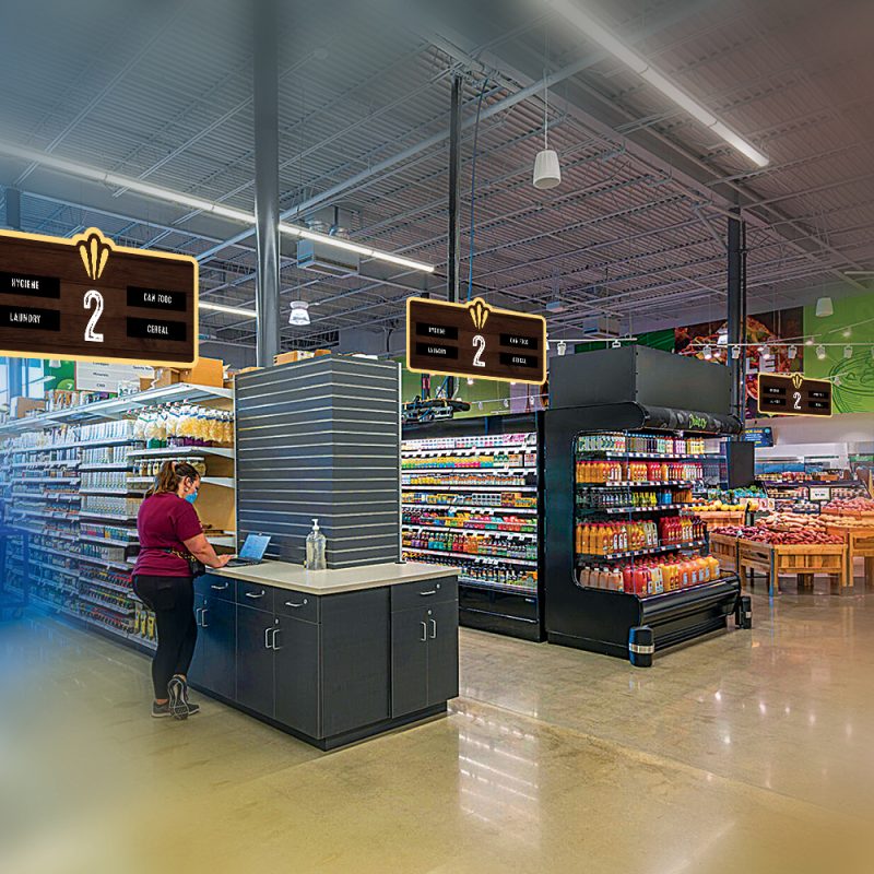 Blissful Grain 2 Row Aisle Marker Elegant and Clear Signage for Aisles