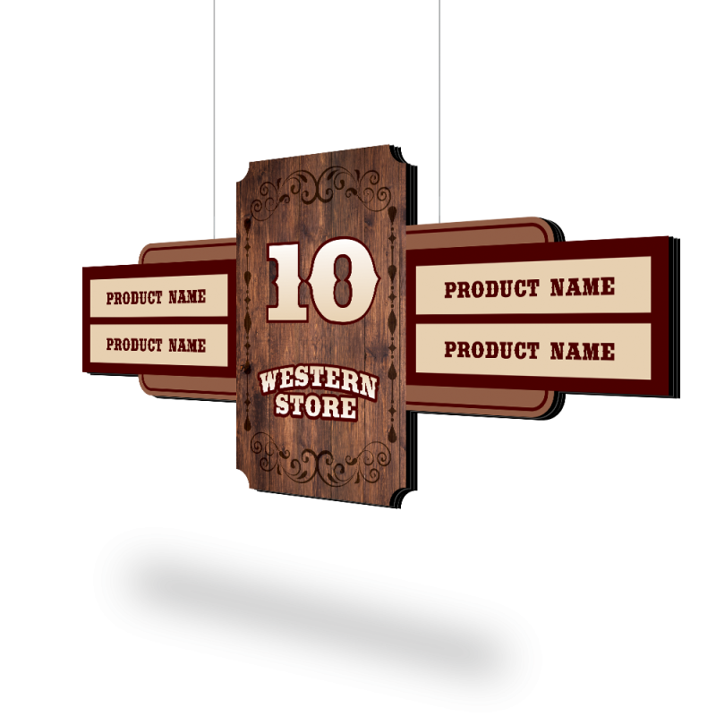 Range Line 2 Row Aisle Marker Durable Retail Navigation Solution