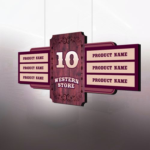 Range Line 3 Row Aisle Marker Sleek and Functional Signage