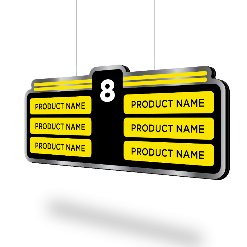 Bold Lines 3 Row Aisle Marker Effective and Clear Aisle Signage Solution