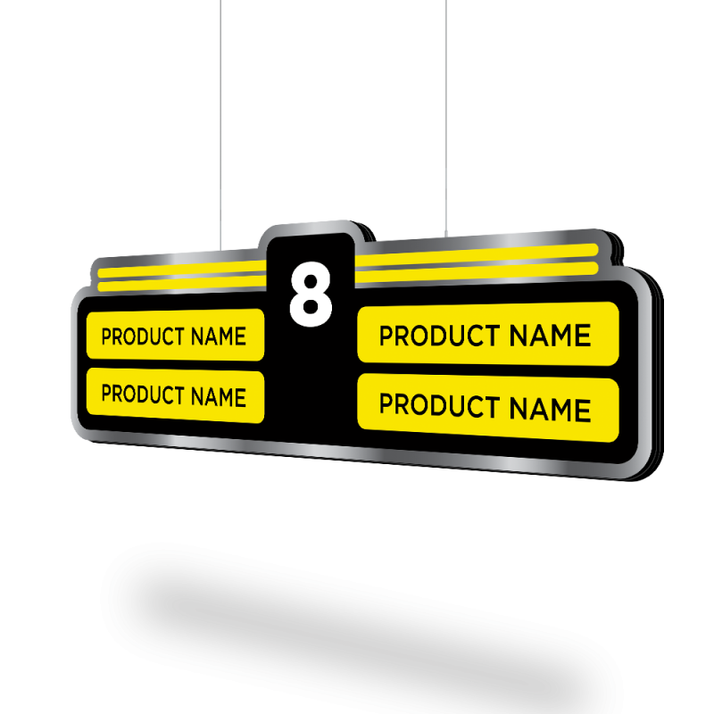 Bold Lines 2 Row Aisle Marker Clear and Impactful Aisle Signage Solution