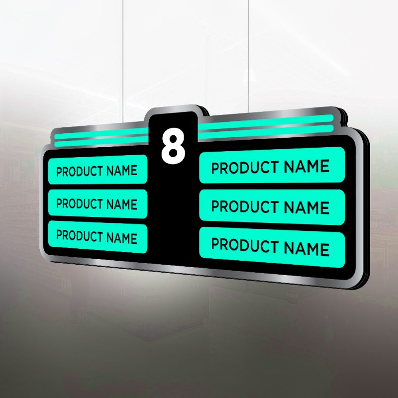 Bold Lines 3 Row Aisle Marker Effective and Clear Aisle Signage Solution