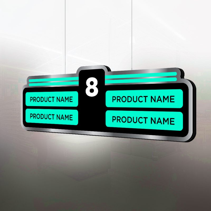 Bold Lines 2 Row Aisle Marker Clear and Impactful Aisle Signage Solution