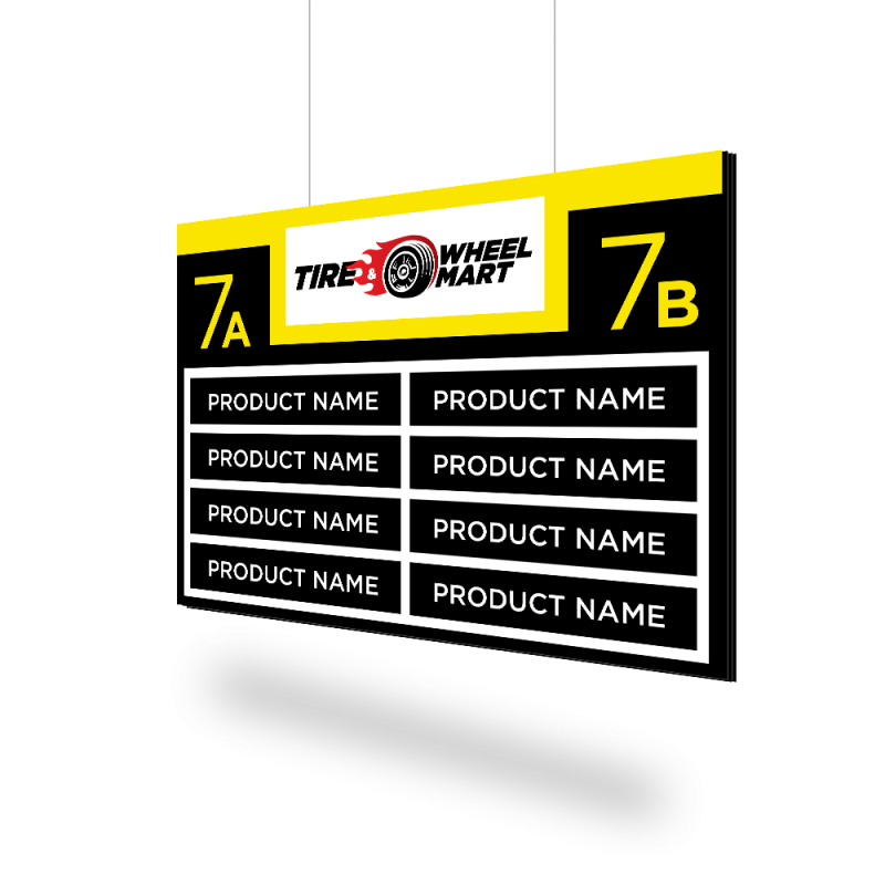 Road Ready 4 Row Aisle Marker Heavy-Duty Retail Signage