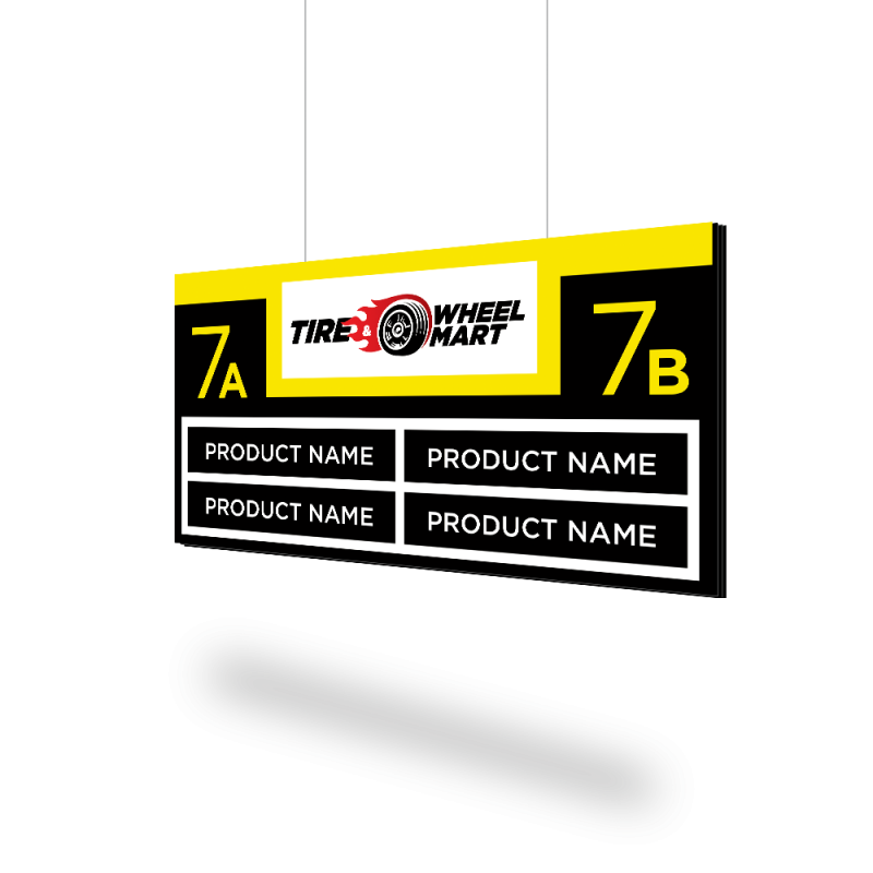 Road Ready 2 Row Aisle Marker Tough and Travel Ready Signage
