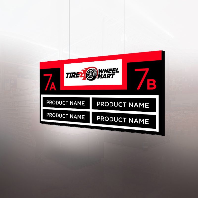 Road Ready 2 Row Aisle Marker Tough and Travel Ready Signage