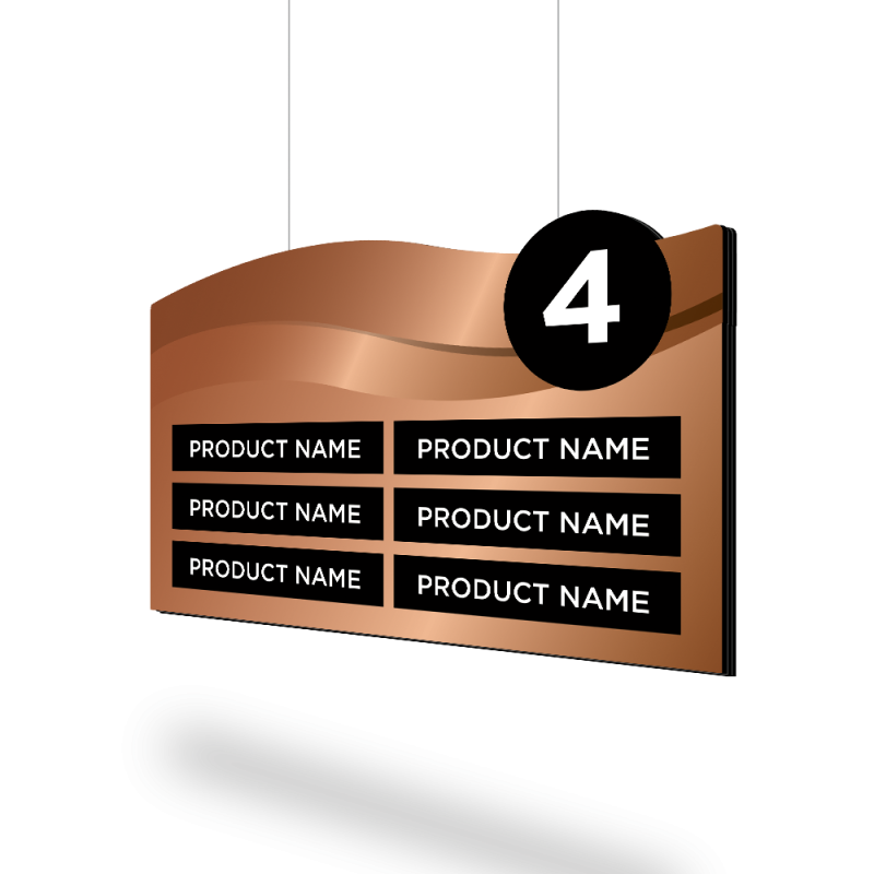 Rosy Gleam 3 Row Aisle Marker Elegant and Effective Aisle Signage