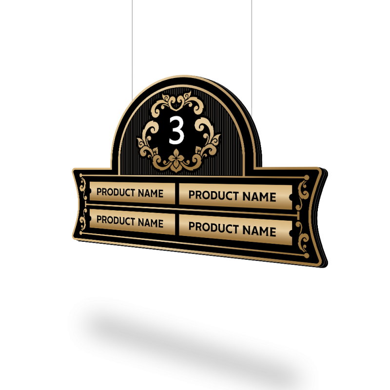 Masterful Crown 2 Row Aisle Marker - The Aisle Sign Dude