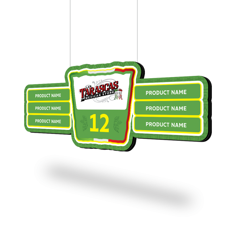 Robust Cube 3 Row Aisle Marker Durable and Modern Sign Design