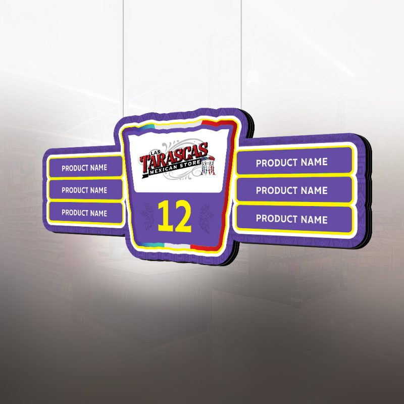 Robust Cube 3 Row Aisle Marker Durable and Modern Sign Design