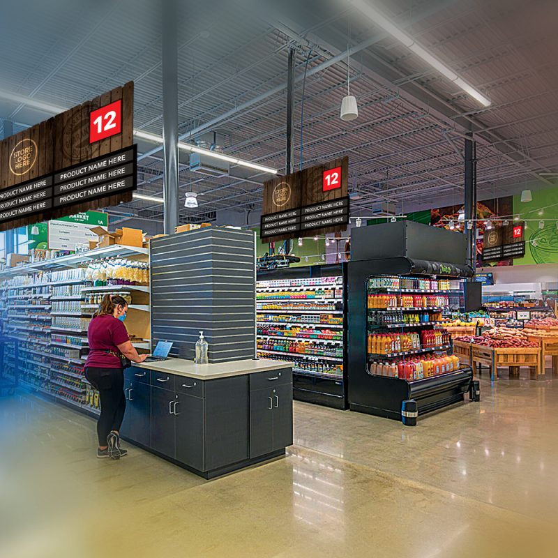 Western Trailblazer 3 Row Aisle Sign for Clear Navigation