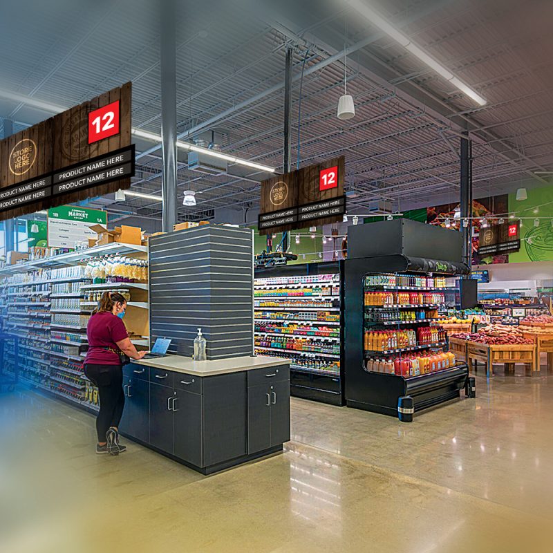 Western Trailblazer 2 Row Aisle Sign with Rustic Style