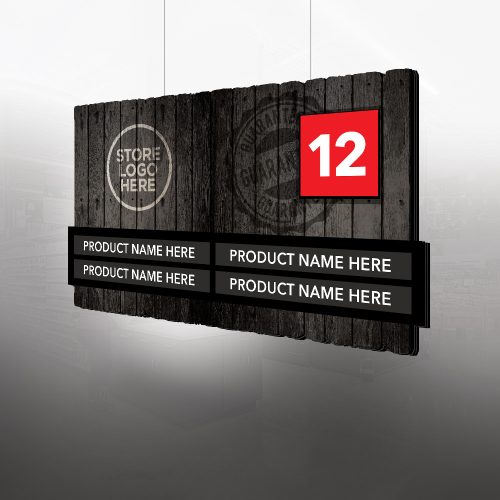 Western Trailblazer 2 Row Aisle Sign with Rustic Style