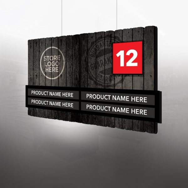 Western Trailblazer 2 Row Aisle Sign with Rustic Style