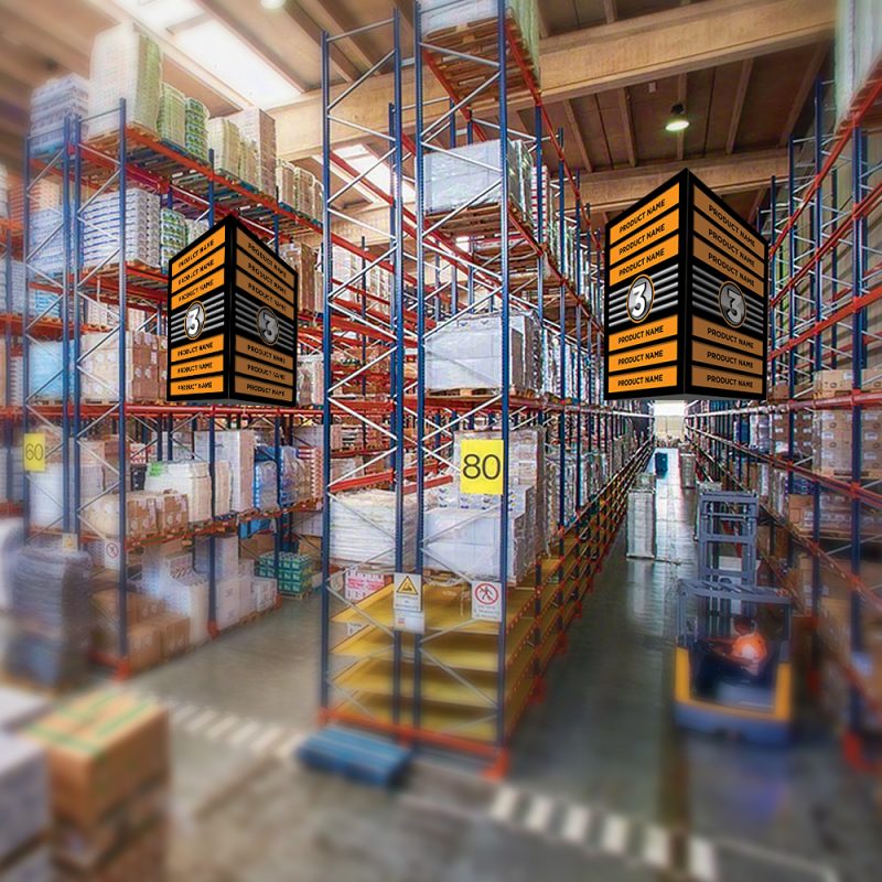 Tenacious 3 Sided Aisle Sign for Long Lasting Impact