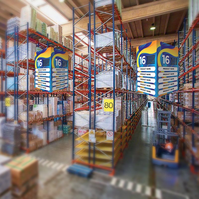 Chromatic Waves 5 Row Aisle Marker Vibrant