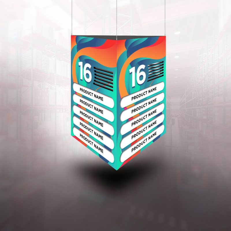 Chromatic Waves 5 Row Aisle Marker Vibrant