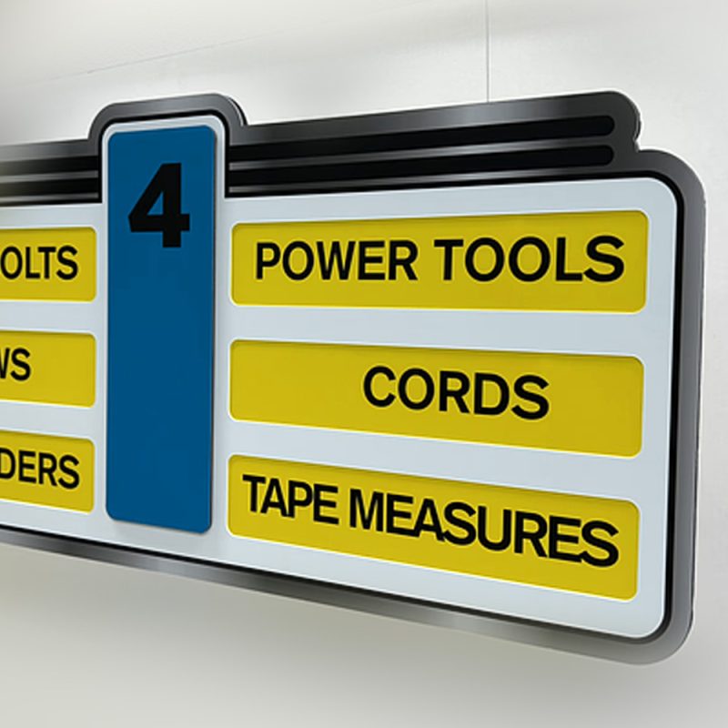 Bold Lines 4 Row Aisle Marker - The Aisle Sign Dude