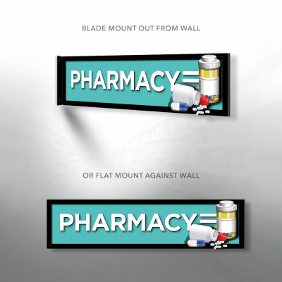 Shelf Sign - Strong Form Directional Sign