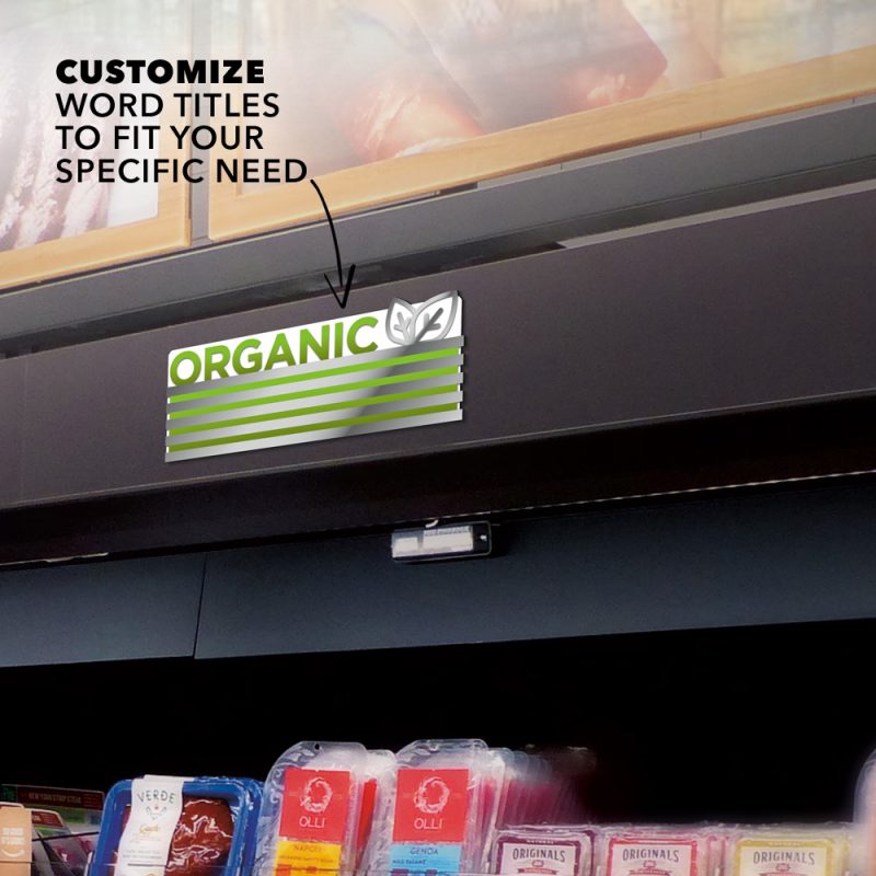 Striped Elegance Directional Sign for Premium Store Guidance