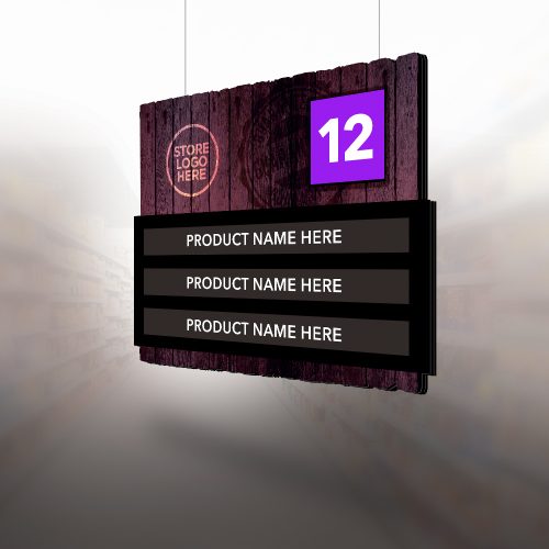 Western Trailblazer 3 Row Aisle Sign for Clear Navigation