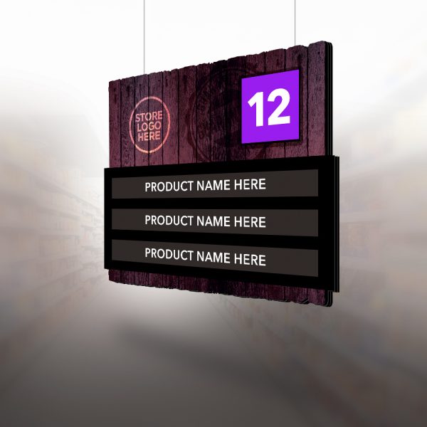 Western Trailblazer 3 Row Aisle Sign for Clear Navigation