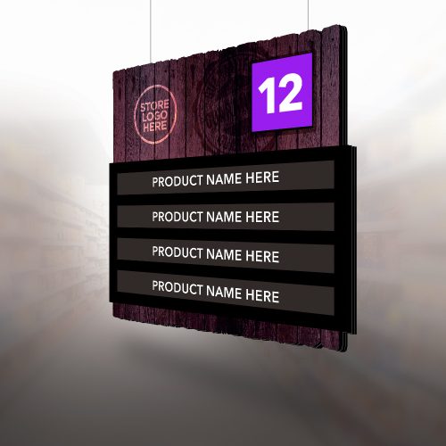 Western Trailblazer 4 Row Aisle Sign with Distinctive Design