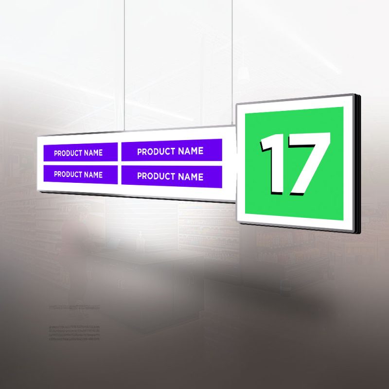 Brilliant Rhapsody 2 Row Aisle Sign Retail