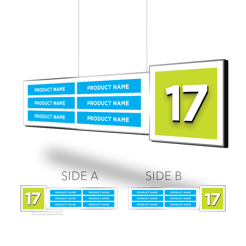 Brilliant Rhapsody 3 Row Aisle Sign Clarity