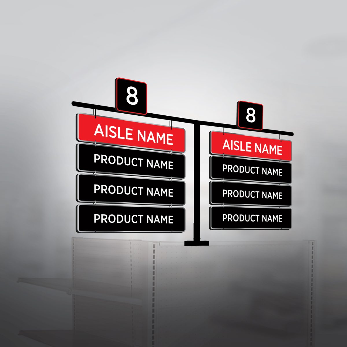 Sign Bracket Store - Big Block Gondola